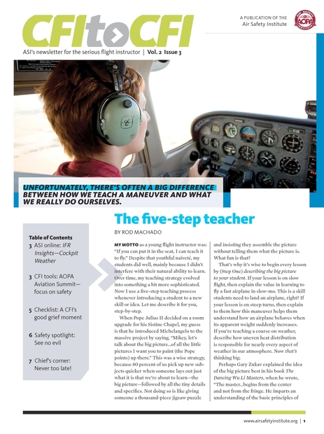 CFI-to-CFI Newsletter - Volume 2, Issue 3