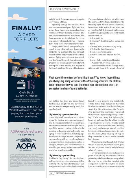AOPA Pilot Magazine - December 2021 - 96