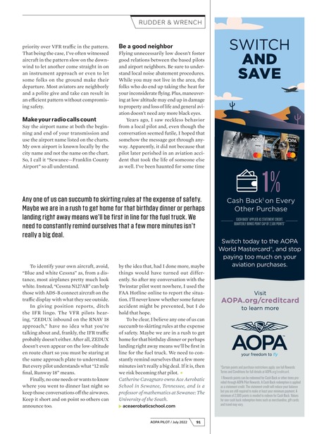AOPA Pilot Magazine - July 2022 - 91