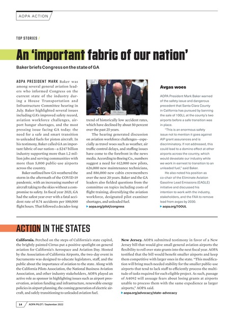 AOPA Pilot Magazine - September 2022 - 14