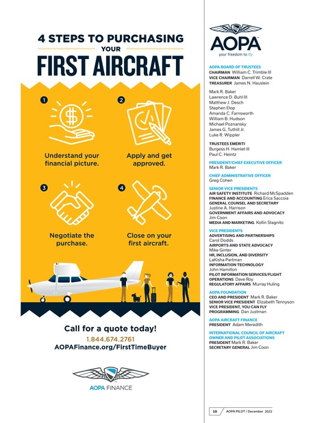 AOPA Pilot Magazine - December 2022 - 10