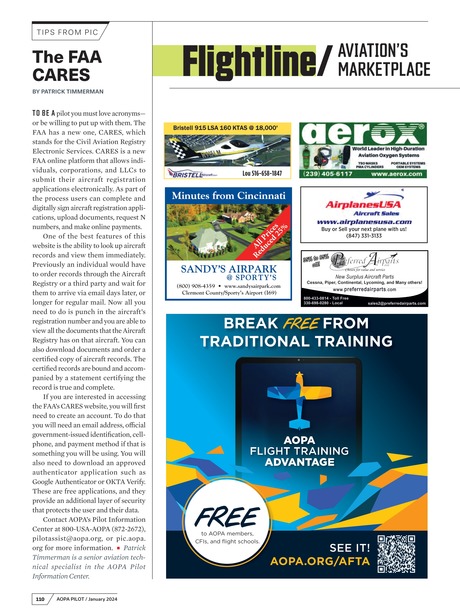 AOPA Pilot Magazine - January 2024 - 110
