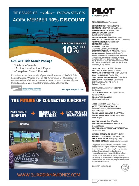 AOPA Pilot Magazine - March 2025 - 6
