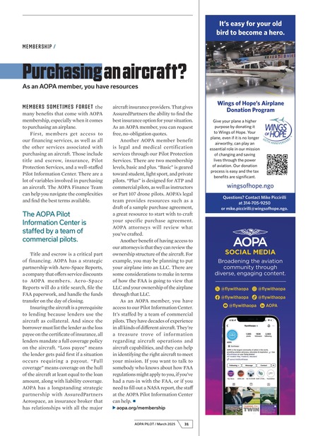 AOPA Pilot Magazine - March 2025 - 31