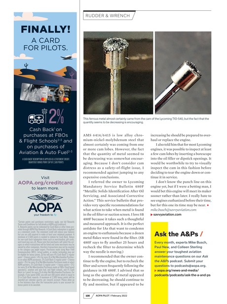 AOPA Turbine Pilot Magazine - February 2022 - 100