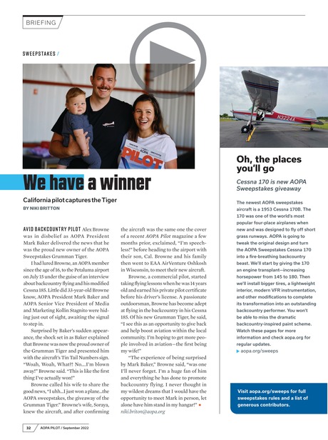 AOPA Turbine Pilot Magazine - September 2022 - 32