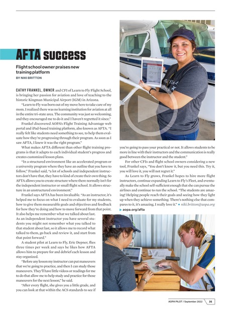 AOPA Turbine Pilot Magazine - September 2022 - 35