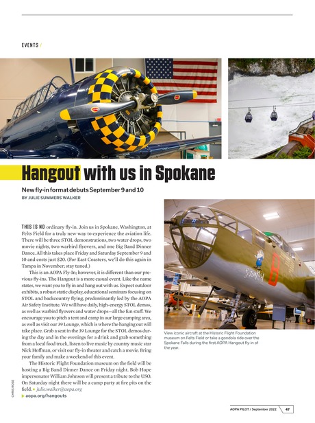 AOPA Turbine Pilot Magazine - September 2022 - 47