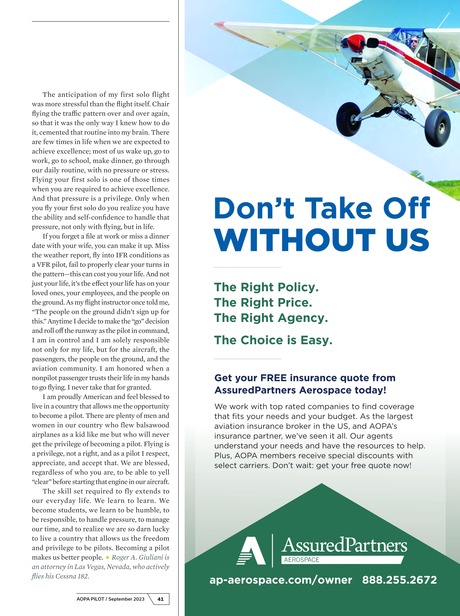 AOPA Turbine Pilot Magazine - September 2023 - 41