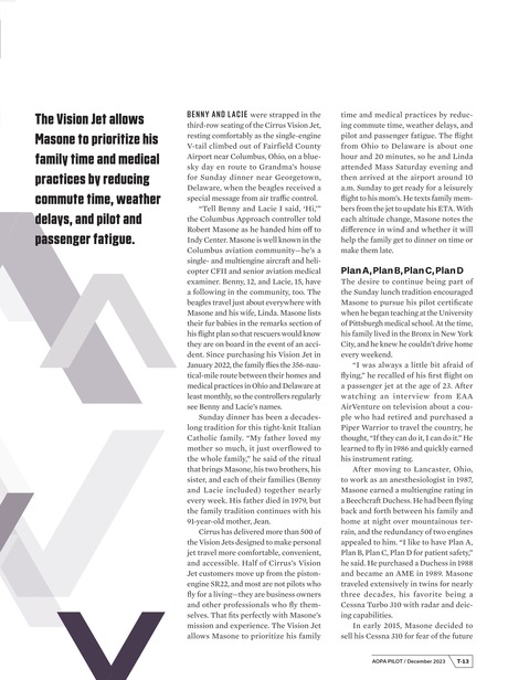 AOPA Turbine Pilot Magazine - December 2023 - T-13