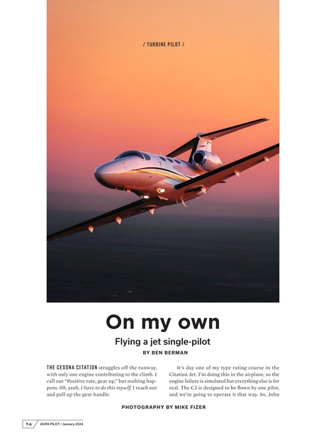 AOPA Turbine Pilot Magazine - January 2024 - T-6