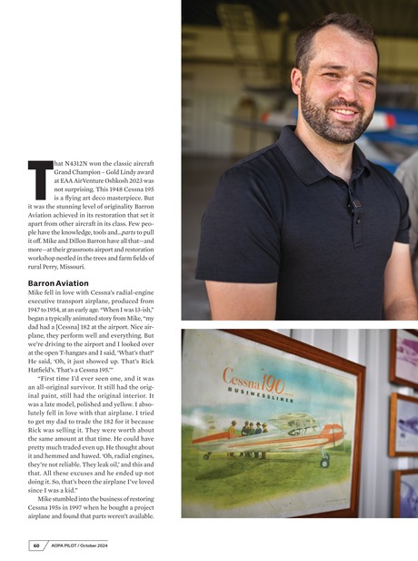 AOPA Turbine Pilot Magazine - October 2024 - 60