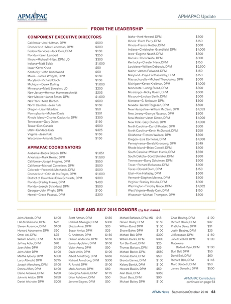 APMA News - September/October 2016 - 63