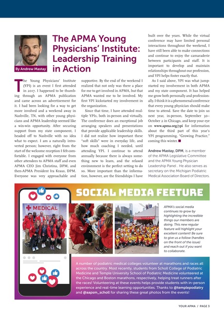 APMA News - November/December 2021 - A3