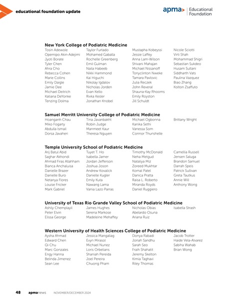 APMA News - November/December 2024 - 48