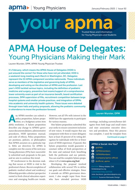 APMA News - January/February 2025 - A1