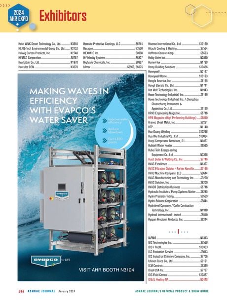ASHRAE Journal Product & Show Guide - January 2024 - S26