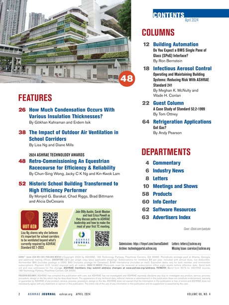 ASHRAE Journal - April 2024 - Contents