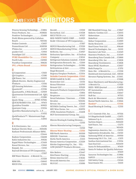 ASHRAE Journal Product & Show Guide - January 2022 - S34