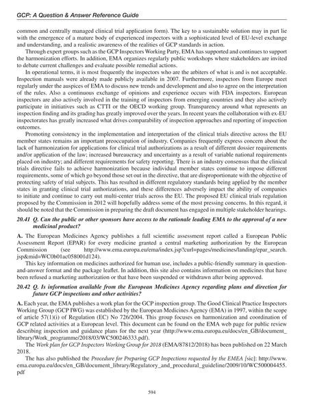 Good Clinical Practice: A Question & Answer Reference Guide - 2020/2021 ...