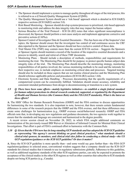 Good Clinical Practice: A Question and Answer Guide2024/2025 Edition - 10