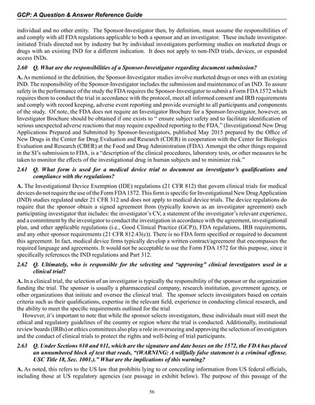 Good Clinical Practice: A Question and Answer Guide2024/2025 Edition - 56