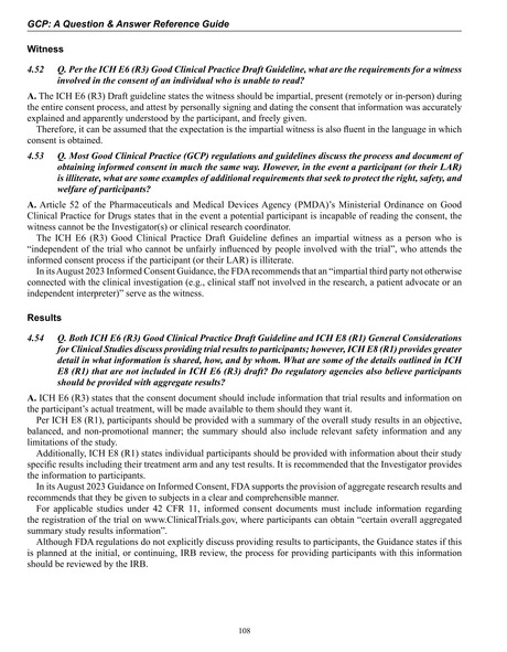 Good Clinical Practice: A Question and Answer Guide2024/2025 Edition - 108