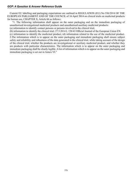 Good Clinical Practice: A Question and Answer Guide2024/2025 Edition - 376