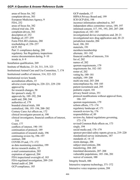Good Clinical Practice: A Question and Answer Guide2024/2025 Edition - 466