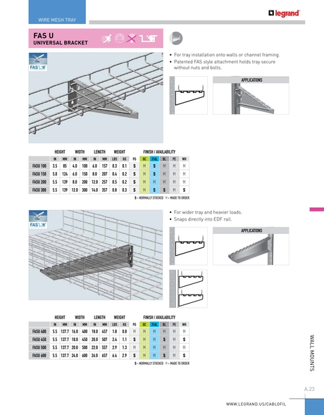 Cablofil Cable Management Catalog 2018 - A.23