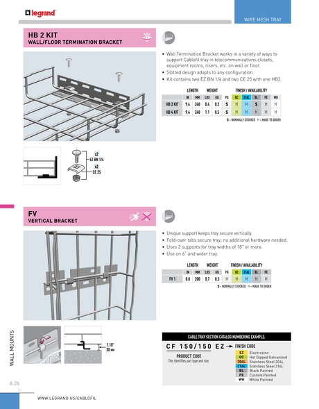 Cablofil Cable Management Catalog 2018 - A.26