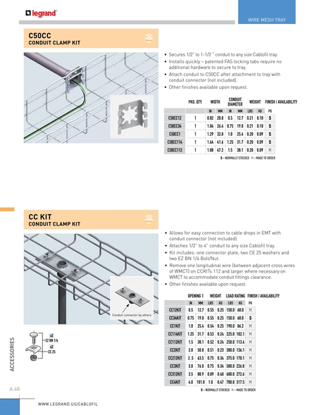 Cablofil Cable Management Catalog 2018 - A.48