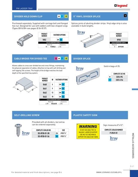 Cablofil Cable Management Catalog 2018 - B.61