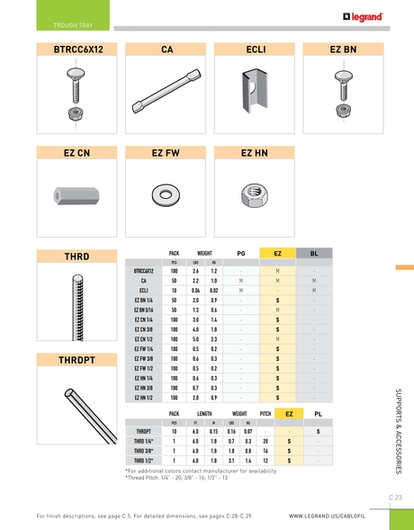Cablofil Cable Management Catalog 2018 - C.23