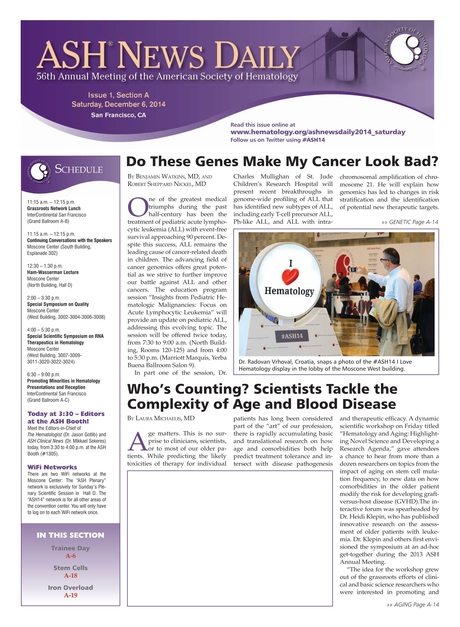 ASH News Daily 2014 - Day 1