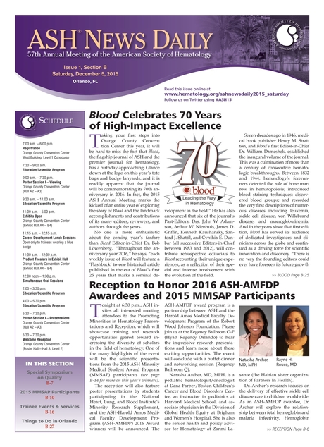 ASH News Daily 2015 - Day 1