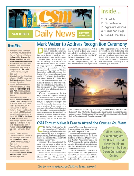 CSM Daily News - Preview 2013
