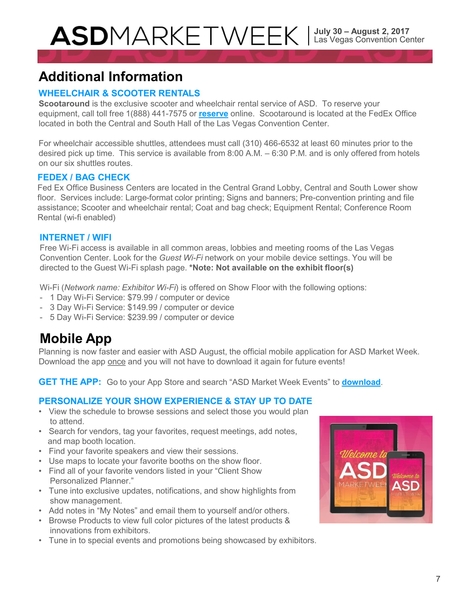 ASD MarketWeek Pre-Show Attendee Guide - July/August 2017 - 7