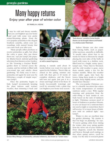 Georgia Magazine - January 2014 - Georgia Gardens