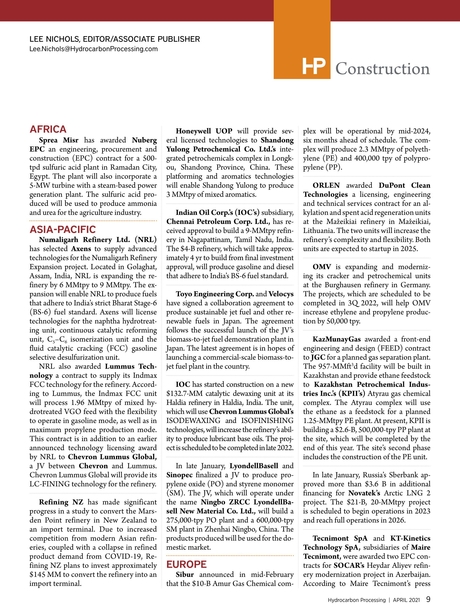 Hydrocarbon Processing - April 2021 - 9