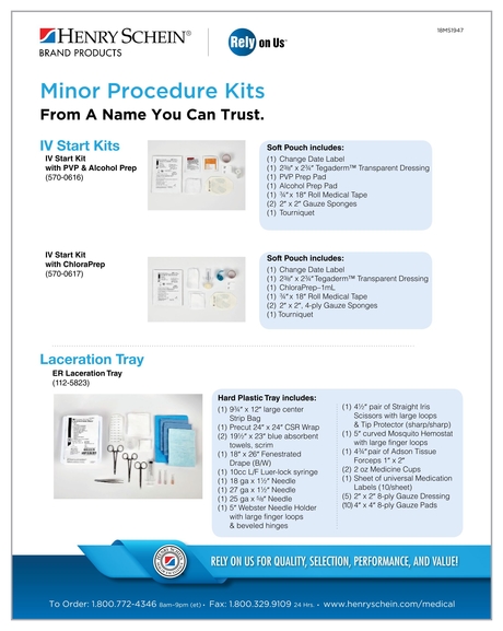 Henry Schein Brand Minor Procedure Kits