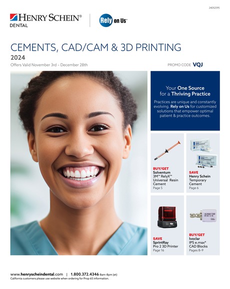 DENTAL - Cements, CAD/CAM & 3D Printing Flyer - Nov/Dec 2024 - Email ...