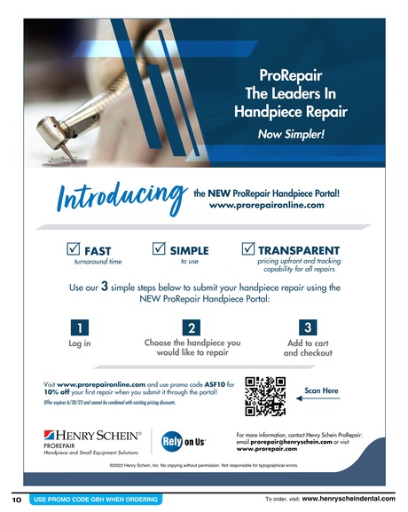 Handpiece & Burs Flyer - April-June 2022 - Journal - 10