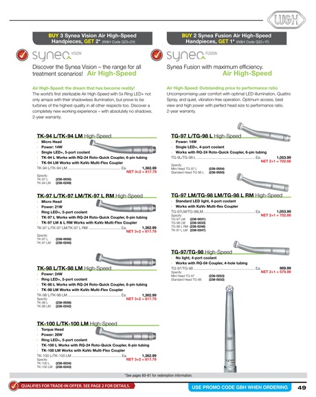 Handpiece & Burs Flyer - April-June 2022 - Journal - 49