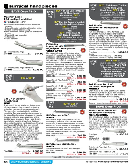 Handpiece & Burs Flyer - April-June 2022 - Journal - 58