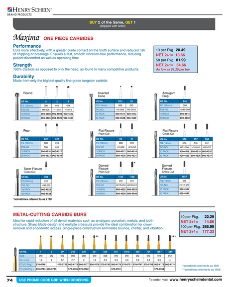 Handpiece & Burs Flyer - April-June 2022 - Journal - 74