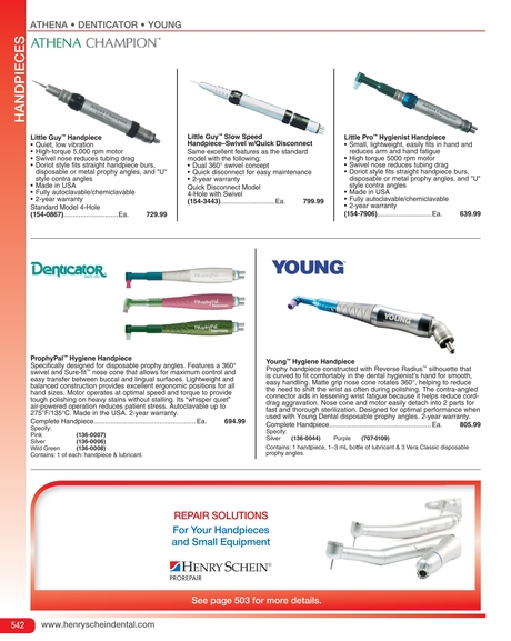 2018 Henry Schein Dental Merchandise Catalog - 542