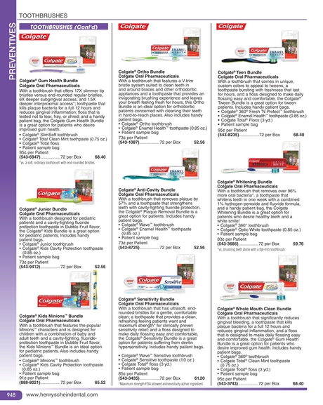 2018 Henry Schein Dental Merchandise Catalog - 948