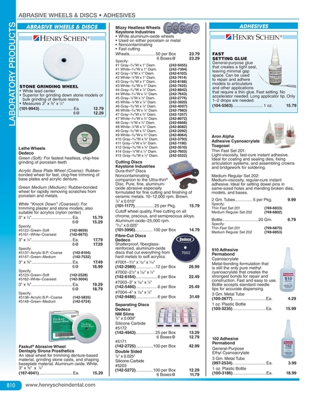 2019 Henry Schein Dental Merchandise Catalog - Laboratory Products