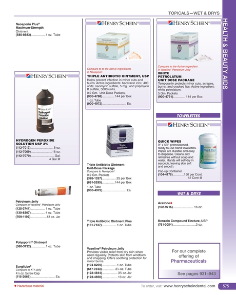 2020 Henry Schein Dental Merchandise Catalog (without pricing) - 575